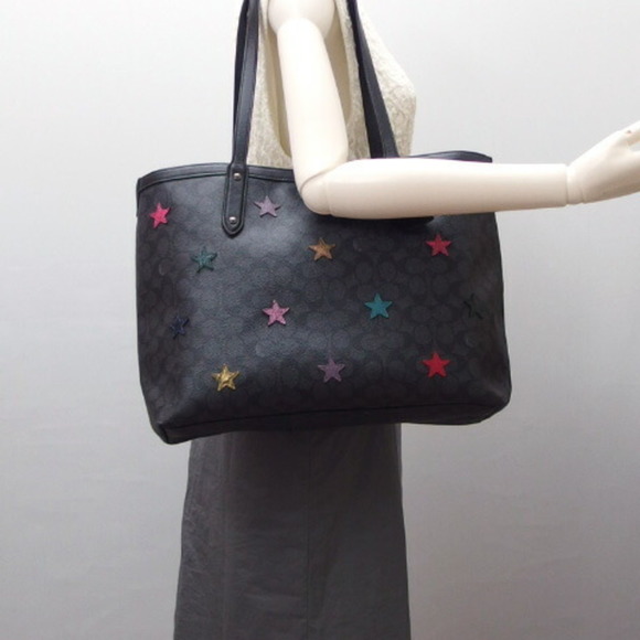 Coach | Bags | Coach Signature Star Applique Tote Bag Black | Poshmark